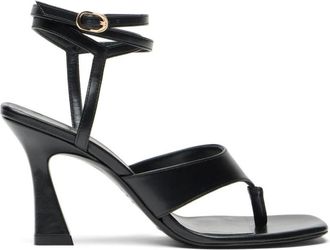 Stuart Weitzman Femme, Chaussures, Noir, Taille: 38 1/2 EU Vinnie Wrap Thong 85