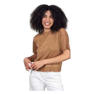 Roy Rogers Femme, Pulls, Brun, Taille: 40 FR Damage Lurex