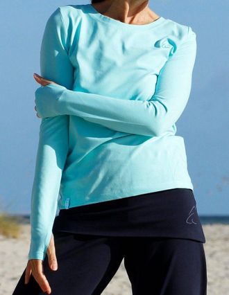 ESPARTO Yogashirt Langarmshirt Vicitra &Auml;rmel mt Daumenloch