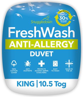 Snuggledown Freshwash Allergiker-Bettdecke, Baumwolle, wei&szlig;, Baumwolle Baumwolle, wei&szlig;, King Size