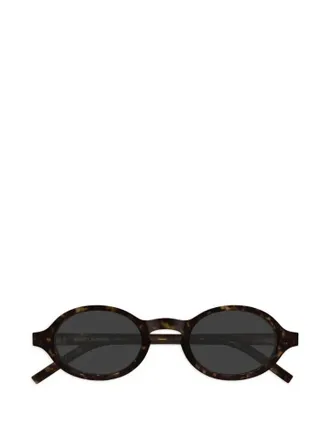 Saint Laurent Eyewear SLM161 Oval Acetate Sunglasses - Brown