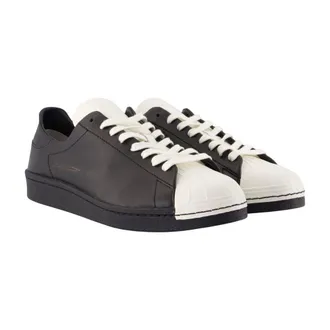 Yohji Yamamoto Unisex Superstar Sneakers - Y-3 Leather Black Calfskin Shoes