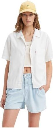 Levi's Short-Sleeve Joyce SS Resort Shirt Neutrals, Blanc éclatant, L Femme