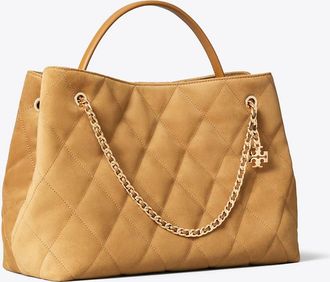 Tory Burch Fleming Carryall Bag aus Wildleder