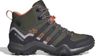 adidas Damen Terrex Swift R2 Mid Gore-TEX Hiking Shoes Wanderschuhe, Olive strata/Aurora Black/Amber Tint, 38 EU