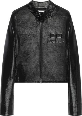 Courr&egrave;ges City Vinyl Jacket - - Jackets - Damen - Schwarzk - XS