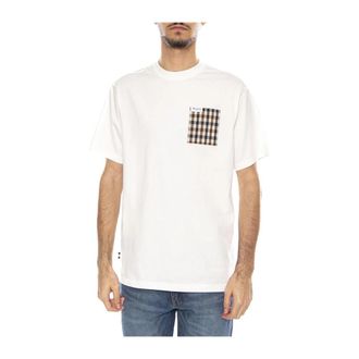 Aquascutum T-Shirt mit Rundhalsausschnitt und Brusttasche - - Tops - Herren - Wei&szlig; - S