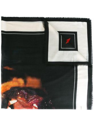 Givenchy &eacute;charpe &agrave; rottweiler imprim&eacute; - Noir