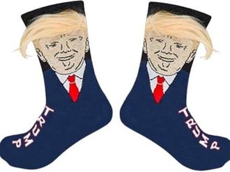 Generic Chaussettes Fantaisie Unisexes Drôles pour Cheveux, Habillées pour Femmes et Hommes - Cadeau Secret Santa de Noël - Bleu, Taille Unique