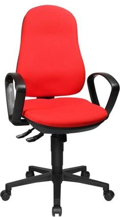 Topstar Topstar Support SY Bürostuhl, Schreibtischstuhl, inkl. Armlehnen B2(B), Bezugsstoff rot, 55 x 58 x 113 cm