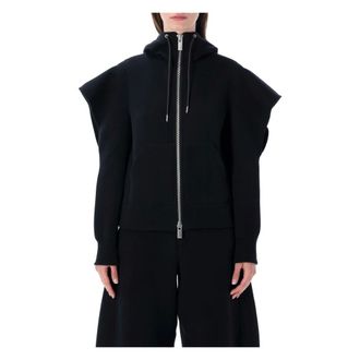 sacai Femme, Sweatshirts et sweats &agrave; capuche, Noir, Taille: 42 FR SweaT-shirt &agrave; capuche zipp&eacute;