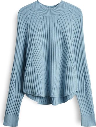 someday Damen Pullover | TOUANN Regular Rippstrickpullover aus ECOVERO Viskose Mix Arctic Blue, M