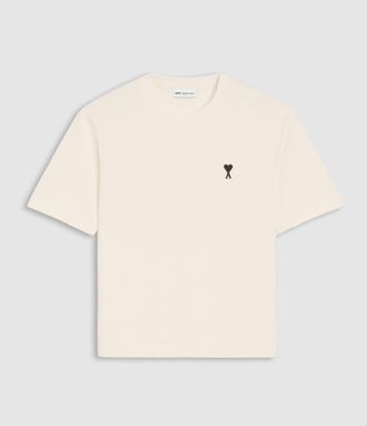 Ami Tee-Shirt Ami de coeur Signature Print Cr&egrave;me