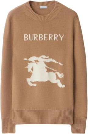 Burberry Femme, Pulls, Brun, Taille: 42 FR Pull en Tricot avec Graphique Chevalier &Eacute;questre