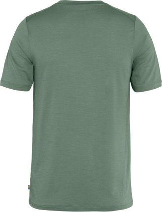 Fj&auml;llr&auml;ven T-Shirt Abisko Wool Logo SS M 614 patina green