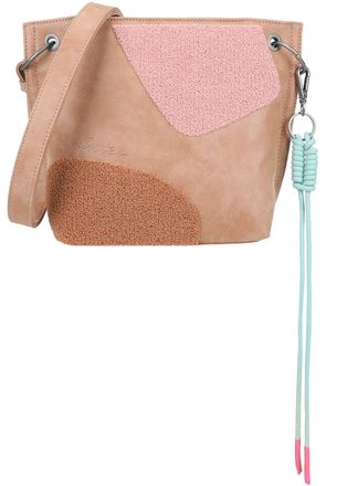 Fritzi Aus Preu&szlig;en Fritzi03 Limited Happy Flocked Vintage Soft Vintage Umh&auml;ngetasche Kunstleder Damen Crossbody Handtasche Festival City vegan Flock-Smile 22,5 x 20,5 x 