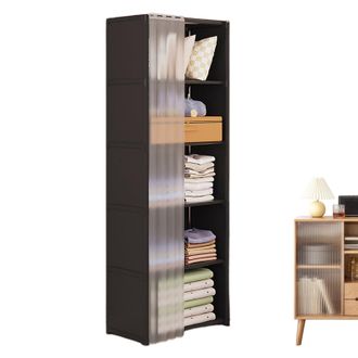 Generico Tragbarer Aufbewahrungsschrank aus Stoff | Robuster Kleiderschrank, Organizer mit Regal mit Vliesstoffabdeckung f&uuml;r Schlafzimmer und Zuhause