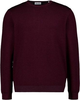 Pierre Cardin Herren Pullover rot Merinowolle unifarben