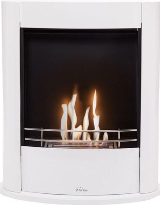 Purline Purline - Bodenstehender Ethanol-Kamin, rechteckiges Design aus wei&szlig;em Stahl