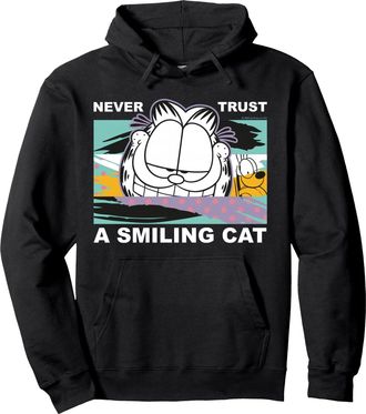 Garfield Odie Big Face Smiling Friends Freche Cartoon Retro Pullover Hoodie