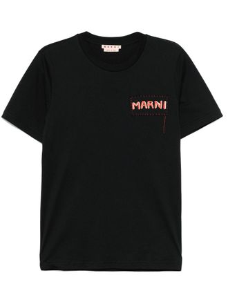 Marni t-shirt en coton - Noir