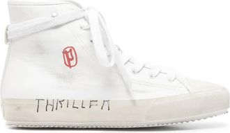 Paly Hollywood baskets montantes à imprimé graphique - Blanc