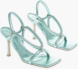 Bottega Veneta Leather Sandals Metallic Effect 9 cm size 36,5