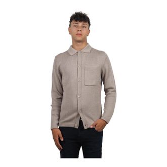 AT.P. CO Beiger Knopf-Pullover Winter Langarm - - Knitwear - Herren - Beige - L