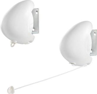 Leifheit Wandtrockner Rollfix Single 80 Longline, 8m Wäscheleine, ausziehbarer Wäscheständer, platzsparender Trockner, Wäschetrockner für die Wand, drinnen und