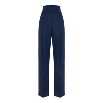 Elisabetta Franchi Gabardine Hose - - Trousers - Damen - Blau - XS
