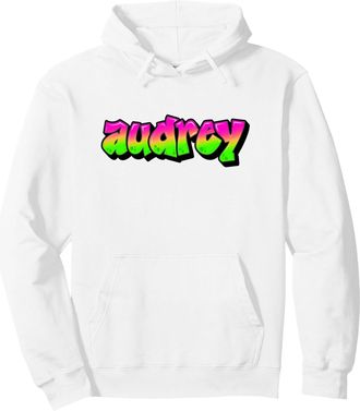 BDAZ Audrey Graffiti Personalisierter Name Gr&uuml;n Rosa Frauen M&auml;dchen Pullover Hoodie