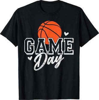 Trendy Apparel Game Day Sports Hearts Basketball T-Shirt