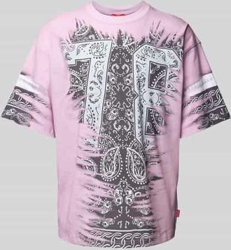 Diesel T-Shirt mit geripptem Rundhalsausschnitt