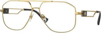 Versace Goldene Brillenfassungen - - Accessories - unisex - Gelb - 57 MM