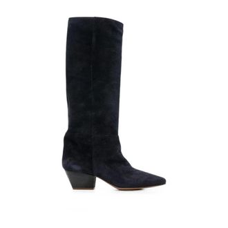 Forte_Forte Botte Haute en Daim Notte - Femme - Chaussures - Bleu - Taille: 37 EU