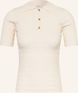 Marella Strick-Poloshirt weiss