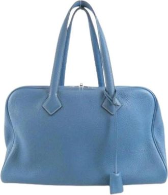 Herm&egrave;s Sac Boston Pre-owned - Femme - Pre-owned - Bleu - Taille: ONE Size