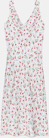 Kate Spade New York Kate Spade Vibrante Buds Midi Slipkleid f&uuml;r Frauen in Cremefarben, Gr&ouml;&szlig;e: 30 | Viscose