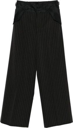 sacai Femme, Pantalons, Noir, Taille: 42 FR Wide Pantalons