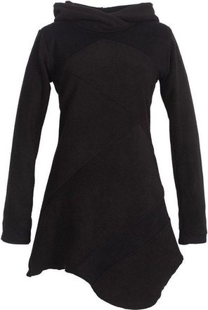 vishes Minikleid Asymmetrisches Patchwork Kleid - Recycling-Fleece Hippie, Goa, Ethno, Elfen Style