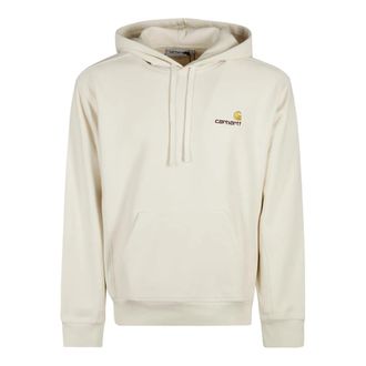 Carhartt Work in Progress Geb&uuml;rsteter Hoodie mit Schriftzug - - Sweatshirts & Hoodies - Herren - Wei&szlig; - XL