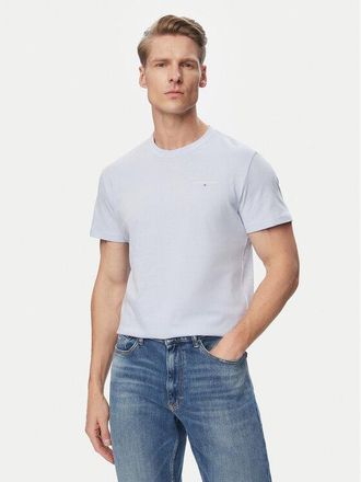 Tommy Jeans T-Shirt Linear Chest DM0DM21780 Hellblau Slim Fit