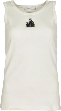 Lanvin Femme, Tops, Blanc, Taille: 40 FR Viscose Top
