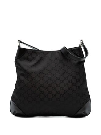 Gucci sac port&eacute; &eacute;paule GG en nylon (2016-2025) - Marron