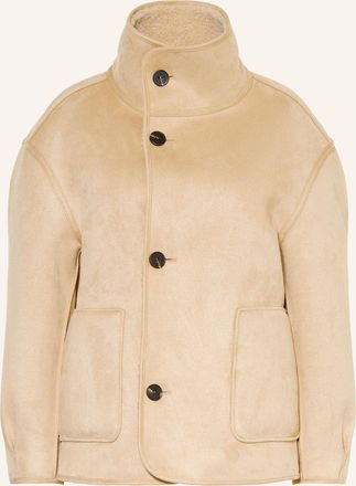 OPUS Teddyfell-Jacke Haella Zum Wenden beige