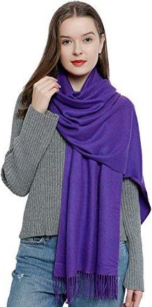 DonDon Écharpe femme hiver chaud et douce Châle Etole Foulard 185 x 65 cm - violet