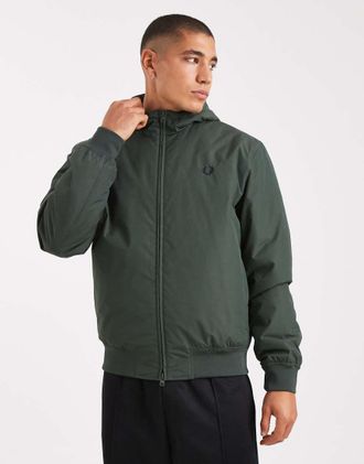 Fred Perry Brentham - Kapuzenjacke in Khaki-Gr&uuml;n