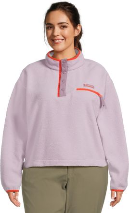 Columbia Damen Helvetia Ii Cropped Half Snap Fleece-Oberbekleidung, Lavender Pearl/Shale Purple/Zing, S