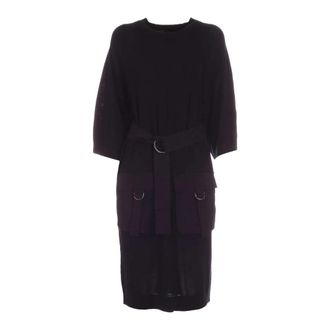 DKNY SLV-Kleid mit G&uuml;rtel - - Dresses - Damen - Schwarzk - M