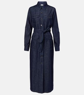 Dries Van Noten Hemdblusenkleid aus Baumwoll-Denim